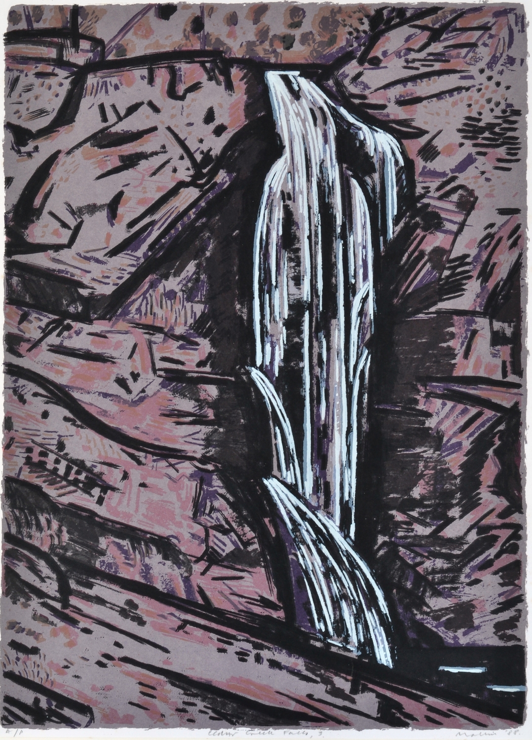 Jeff Makin | Cedar Creek Falls (1988) | MutualArt
