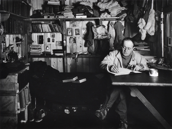 Herbert Ponting | Captain Scott Writing In His Diary Inside The British ...