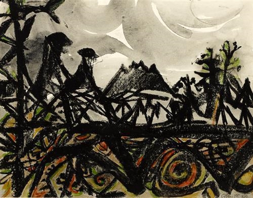 Colin Middleton | Figure (1959) | MutualArt