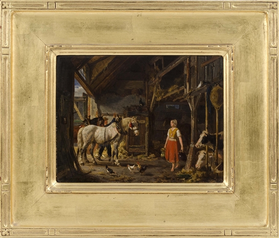 Jean Louis van Kuyck | Feeding the Chickens | MutualArt