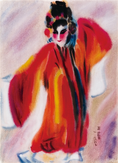Wang Lan | Beijing Opera Figure (1982) | MutualArt