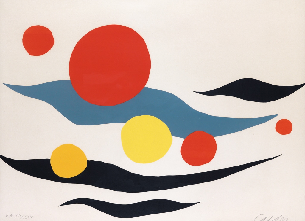 Alexander Calder | Composition with Clouds and Spheres | MutualArt