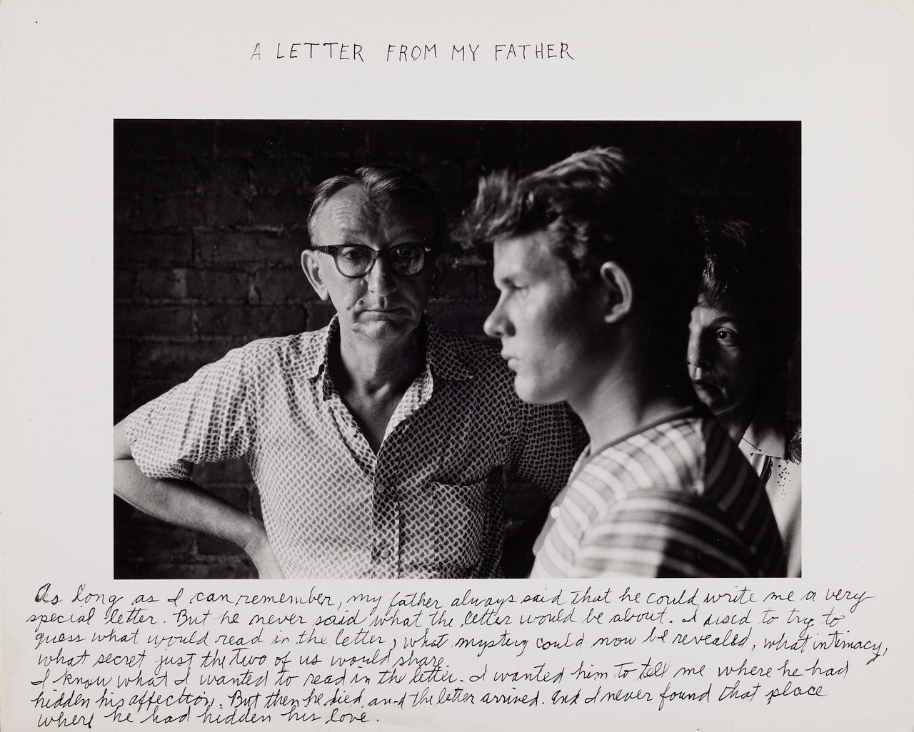 Duane Michals | A Letter from my Father (1975) | MutualArt