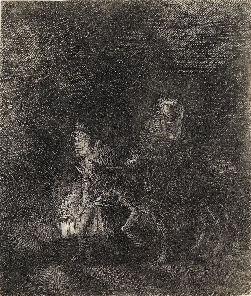 Rembrandt van Rijn | The Rest on the Flight into Egypt a Night Piece (1651) | MutualArt