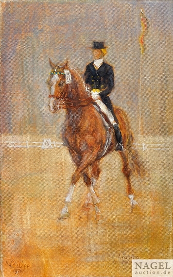 Philipp Klaus | Karin Schlüter mit dem Pferd Liostro (1970) | MutualArt