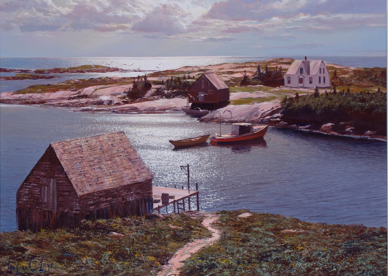 Leonard C. Lane | Sunrise over cresting waves | MutualArt