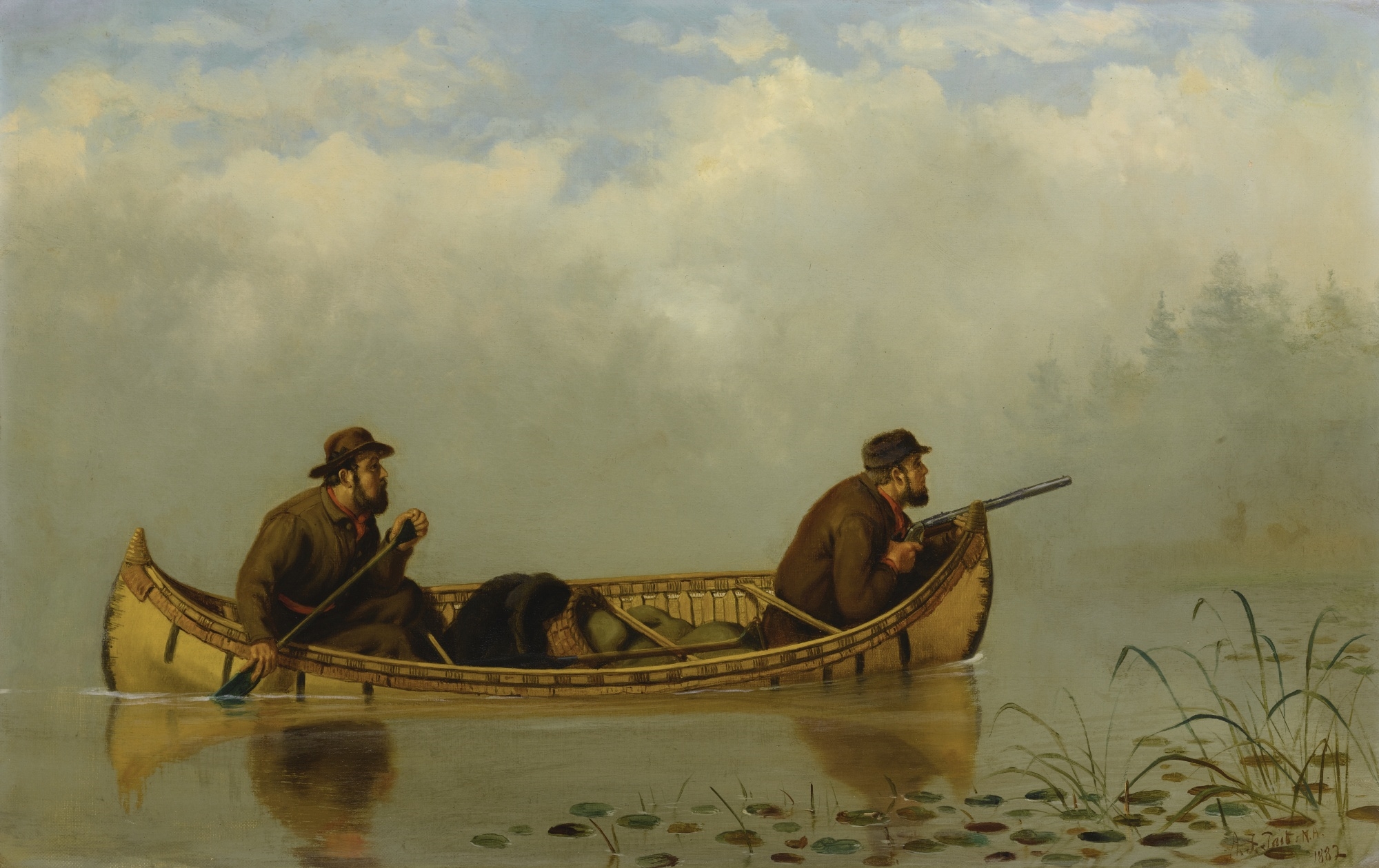 Arthur Fitzwilliam Tait | AN ANXIOUS MOMENT (1882) | MutualArt