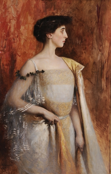 Fernand Cormon | Portrait of a Young Woman, facing right (1904) | MutualArt