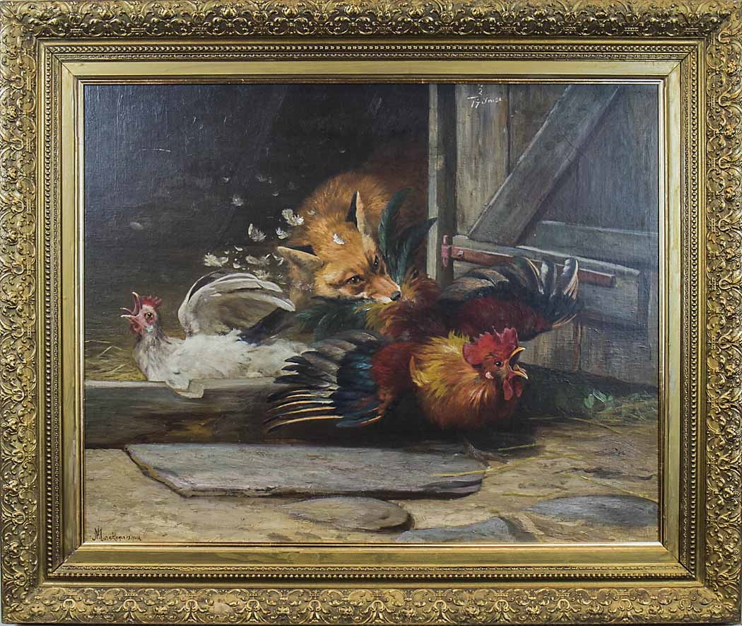 Adolf Mackeprang | FOX IN THE HEN HOUSE | MutualArt