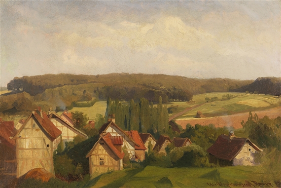 Karl Raupp | Blick auf Willingshausen in Hessen (1867 - 1869) | MutualArt