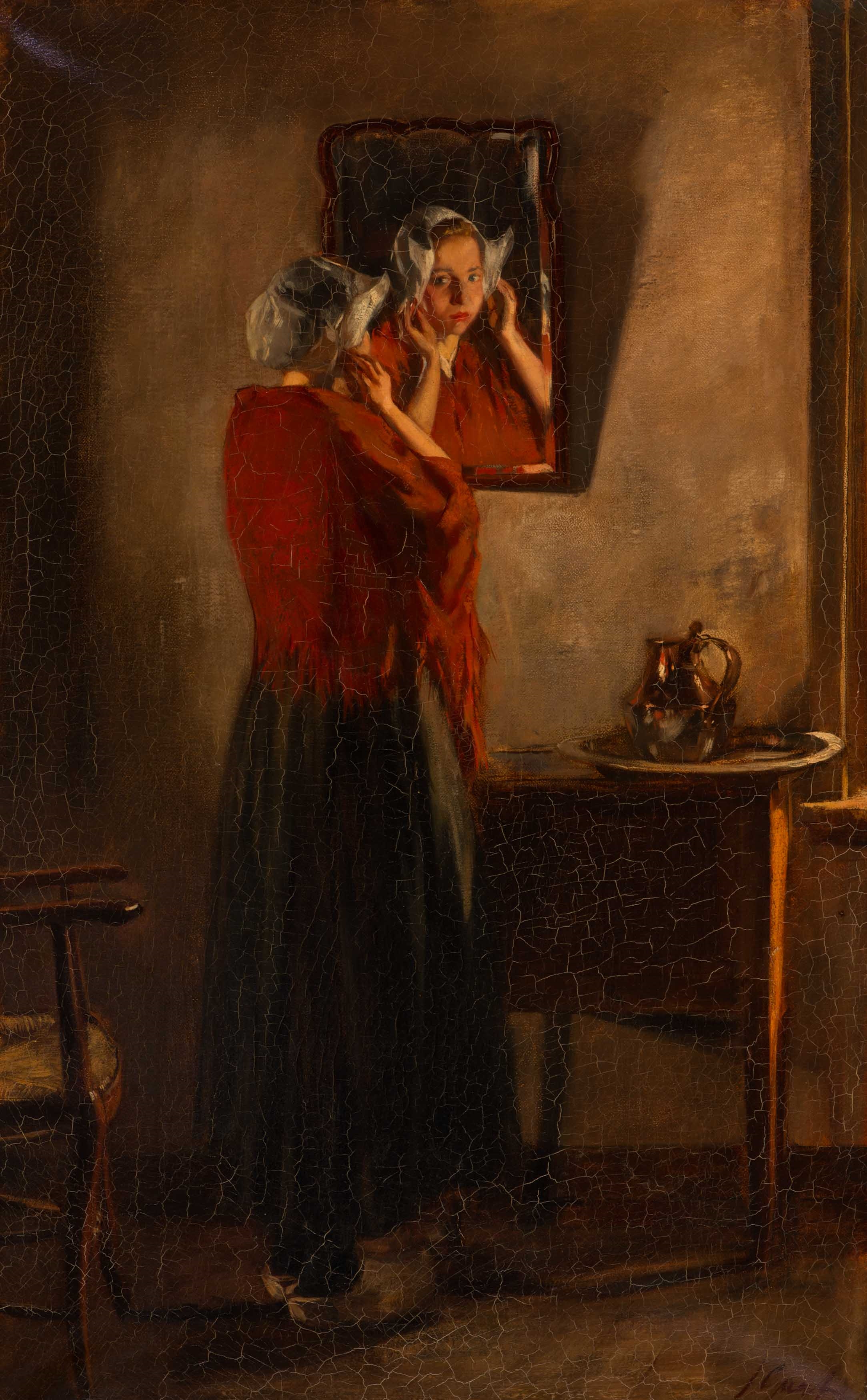 Salomon Garf | a flower still life with chrysanthemum in a glass bowl ...