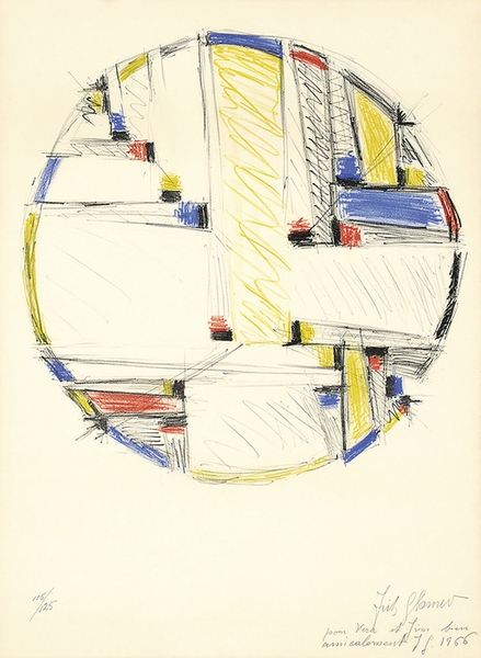 Fritz Glarner | Color Drawing For Tondo (1964) | MutualArt