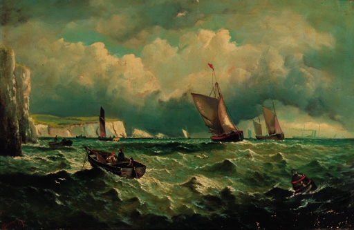 William Broome | A fresh breeze off the Needles (1887) | MutualArt