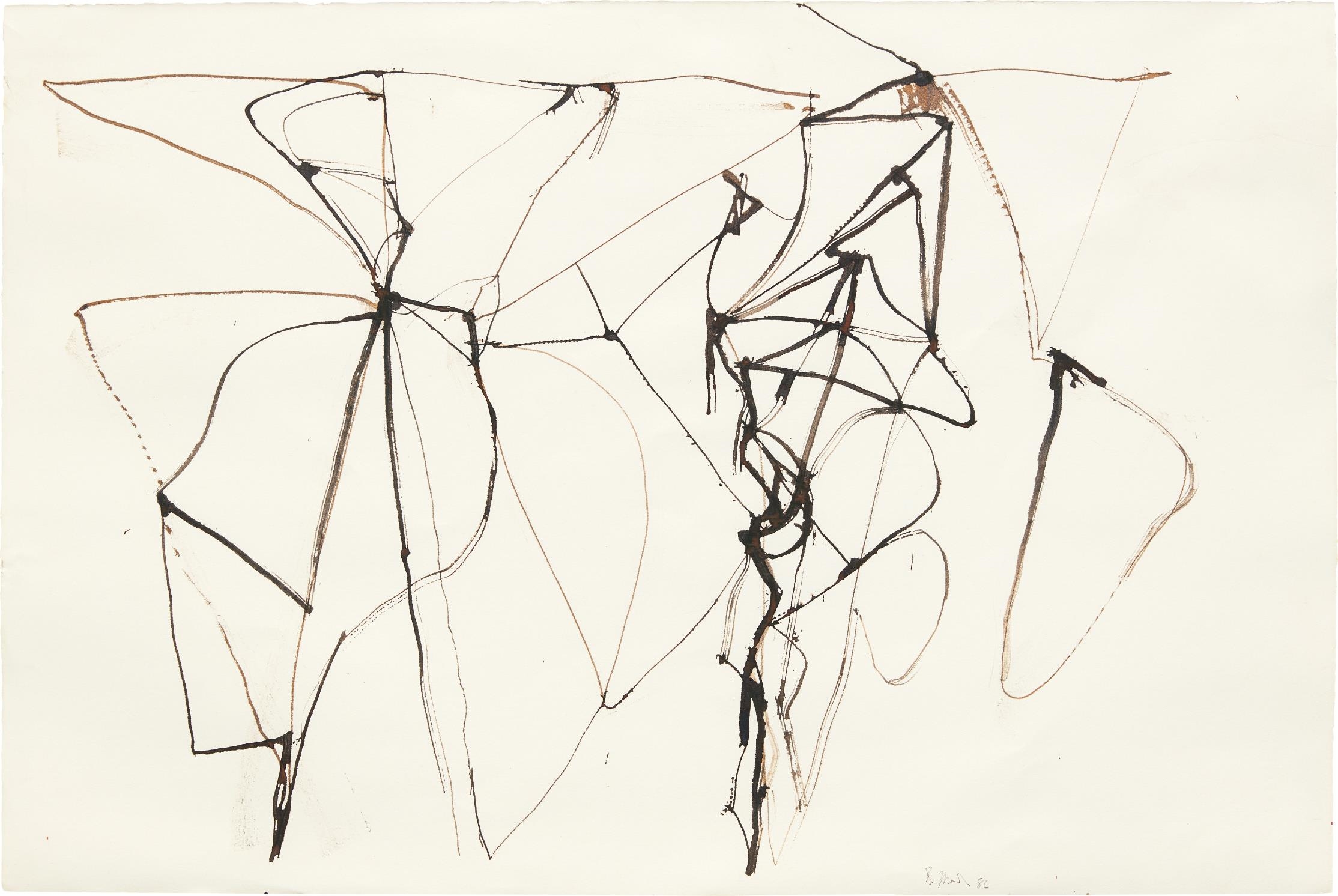 Brice Marden | MASKING DRAWING 2 (YELLOW AND PURPLE) (1984) | MutualArt