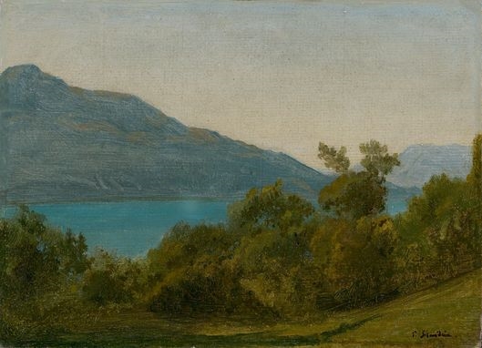 Paul Flandrin | Der Lac du Bourget, gesehen von Aix-les-Bains | MutualArt