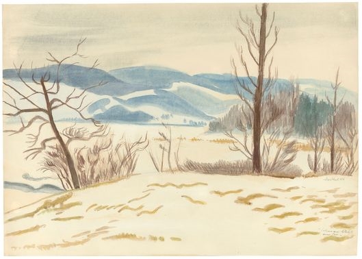 Erich Heckel | Schneelandschaft am See (1946) | MutualArt