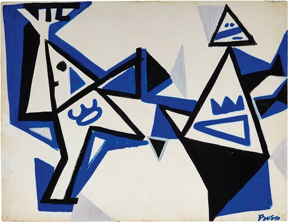 Peter Busa | Blue Group (Circa 1950) | MutualArt