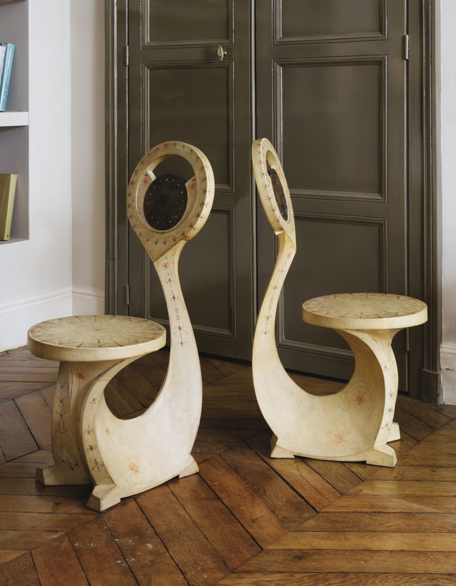 Carlo Bugatti | 2 Works: Chaises Cobra (1902) | MutualArt