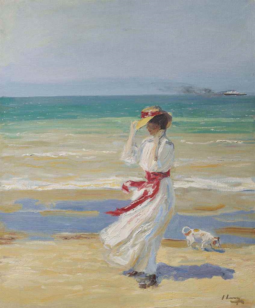 John Lavery | A LADY IN WHITE (A PORTRAIT OF LADY LYLE) | MutualArt