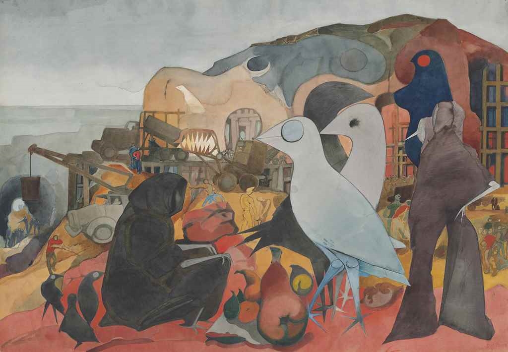 Edward Burra | Construction (Circa 1950) | MutualArt