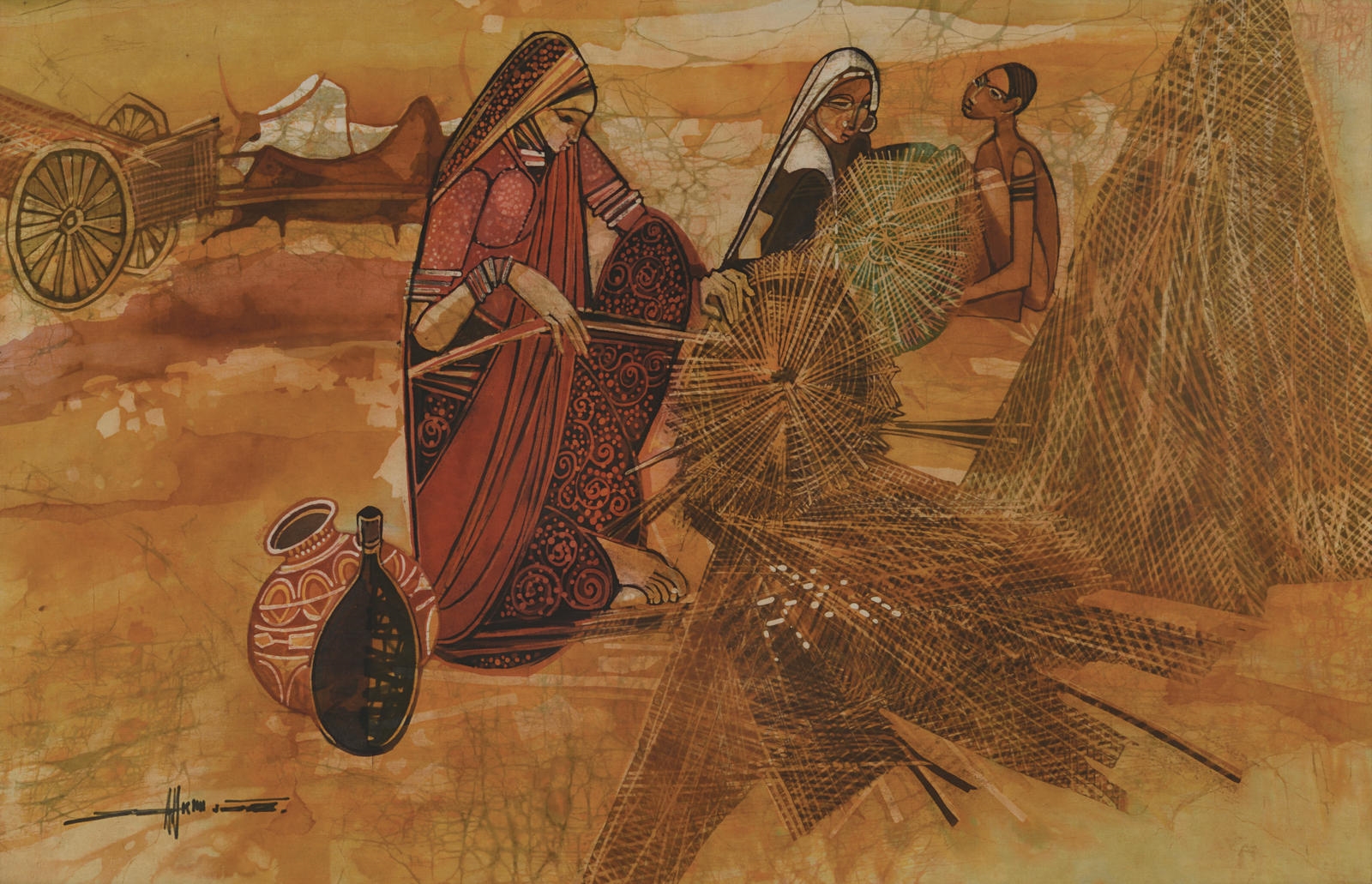 Seah Kim Joo | Ladies in a Paddy Field | MutualArt