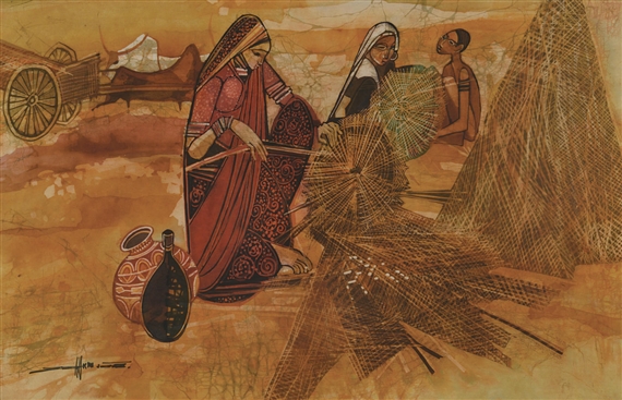 Seah Kim Joo | Ladies in a Paddy Field | MutualArt