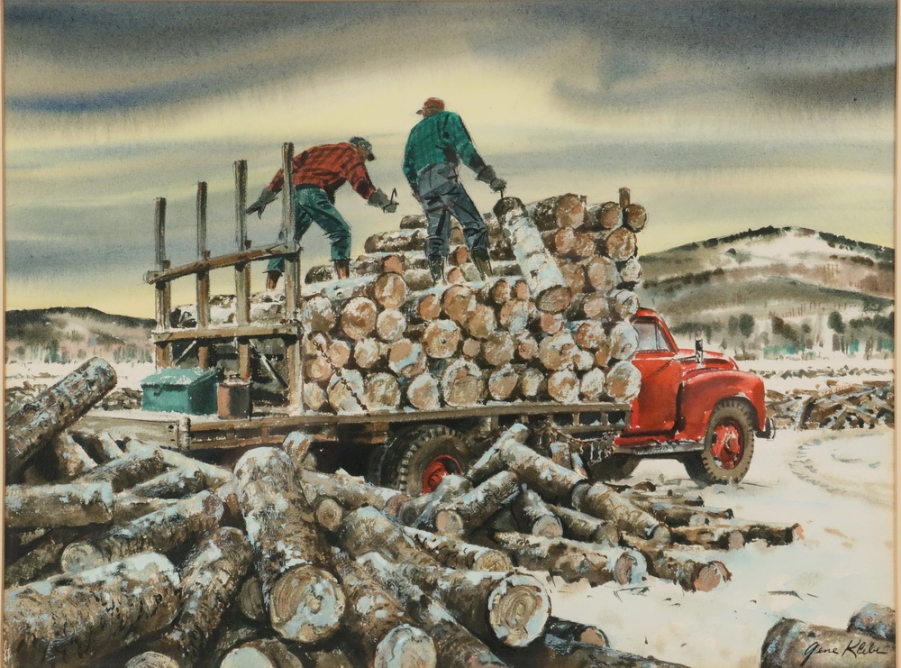 Gene Klebe | Timber Men on John Pond, Somerset County, Maine (Circa ...