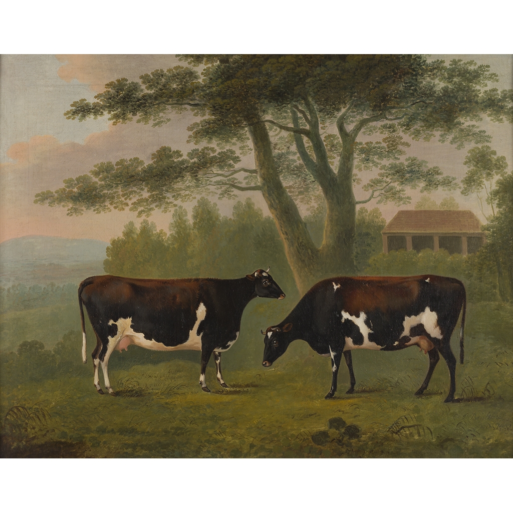 John Boultbee | STUDY OF TWO COWS (1802) | MutualArt