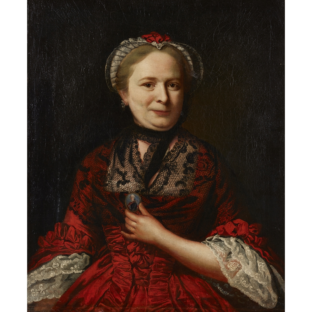 Cosmo Alexander | PORTRAIT OF A LADY, HOLDING A JACOBITE PORTRAIT ...