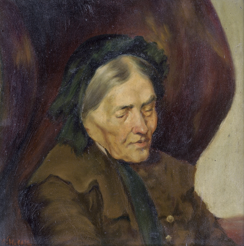 Hasemann Wilhelm | Bildnis einer Schwarzwaldbäuerin mit dunkler Haube ...