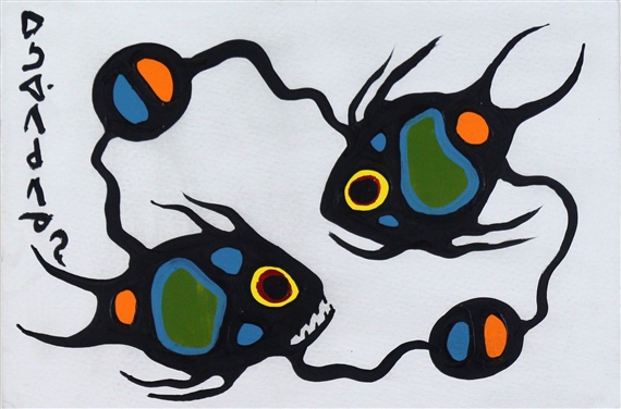 Norval Morrisseau | SACRED FISH SHARE WATER STORIES COLLECTION (1-6-+1 ...