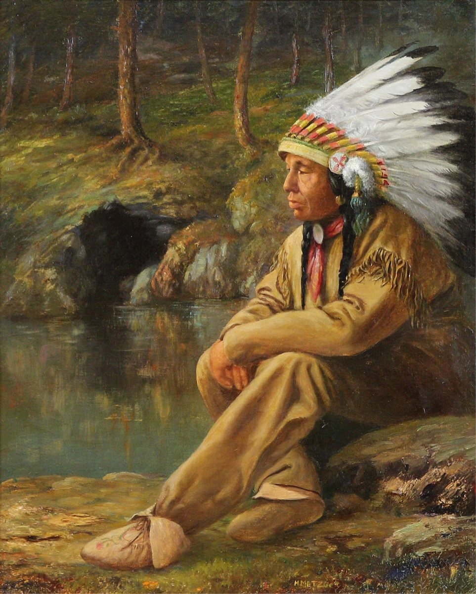 Henry Metzger Portrait Of A Chief Mutualart