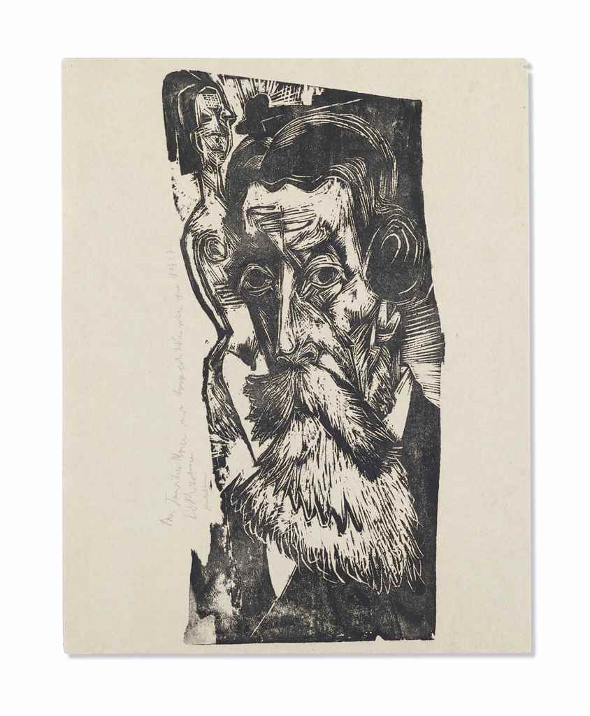 Ernst Ludwig Kirchner | Kopf Ludwig Schames (1918) | MutualArt