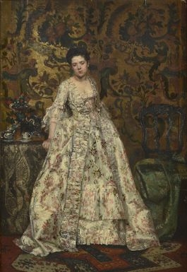 Henri Pille | Portrait de femme en pied | MutualArt