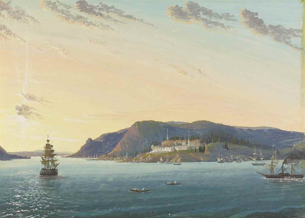 Carlo Bossoli | View of the Bosphorus, Constantinople (1839) | MutualArt