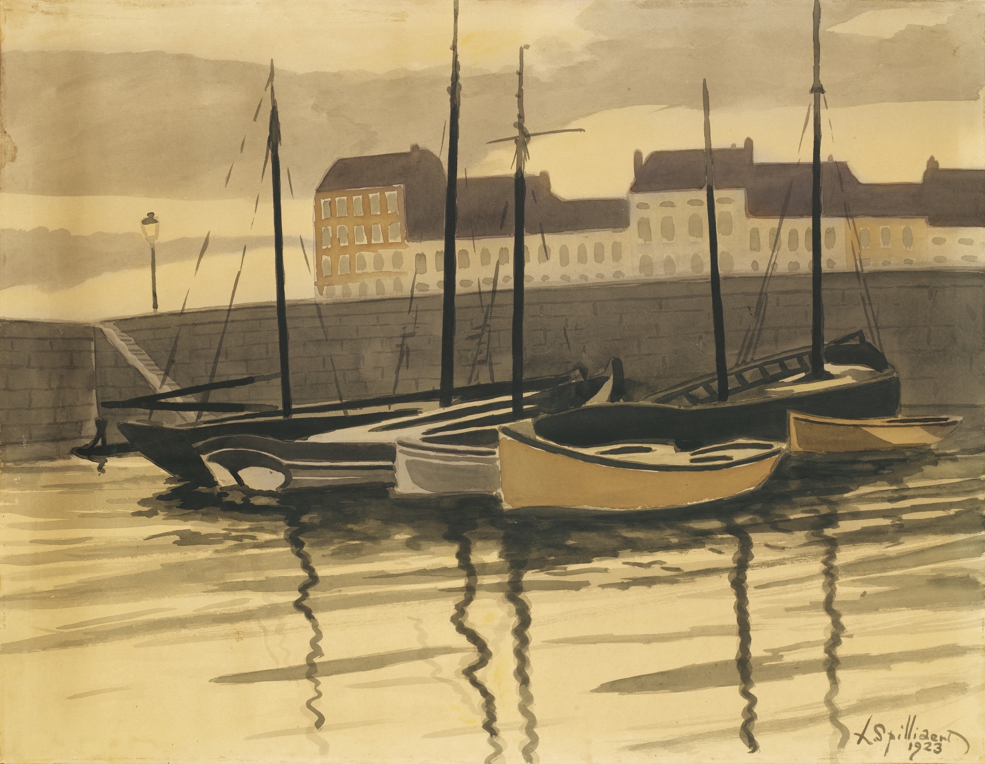 Léon Spilliaert | MARINE, PLAGE SOMBRE (1923) | MutualArt