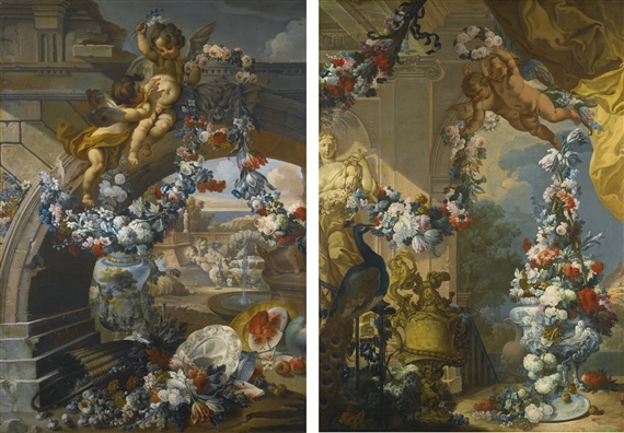 Piedmontese School, 18th Century | TWO ARCHITECTURAL CAPRICCI WITH ...