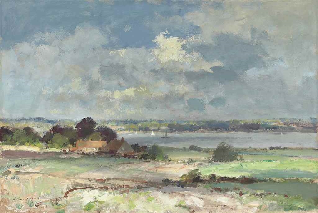 Edward Brian Seago | Cottages overlooking the Orwell | MutualArt