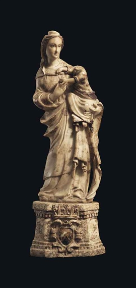 Sicilian School, 17th Century | AN ALABASTER GROUP OF THE VIRGIN AND ...