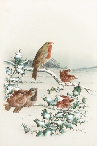 Harry Bright | Finches; and Robins (1890) | MutualArt