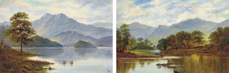 John Henry Boel | On the river Tweed, near Peebles; and Loch Muick ...