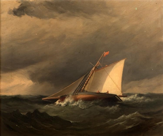 Alexander Williams | British Sailing Yacht in High Seas | MutualArt