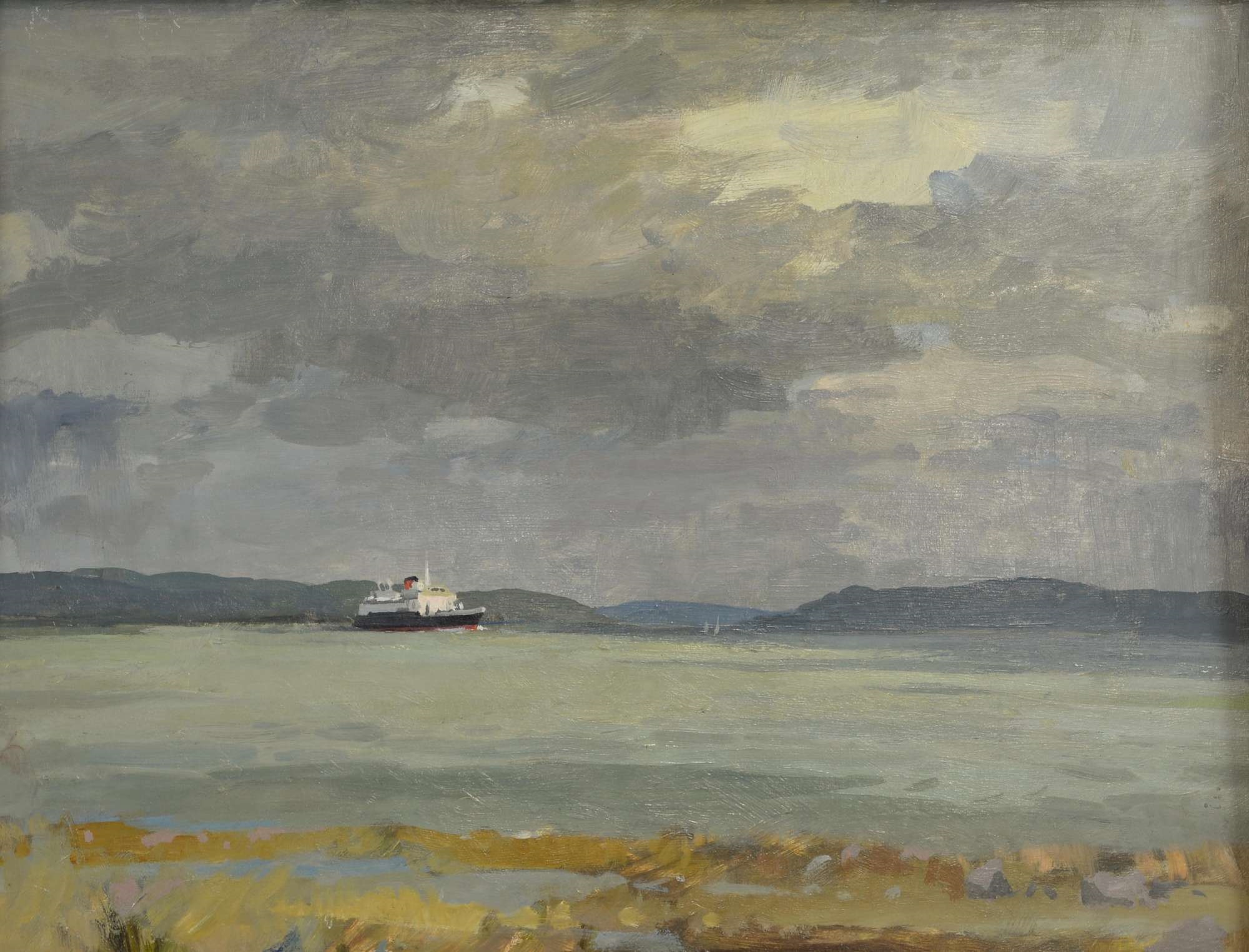 Edward Wesson | Seascape with Ferry | MutualArt