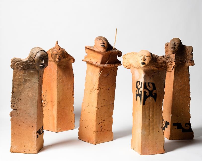 Baye Pewhairangi Riddell | 5 Works: Tangata Whenua: Kai Karanga, Male ...