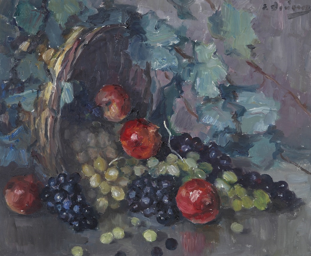 Hector Doukas | Grapes and pomegranates | MutualArt
