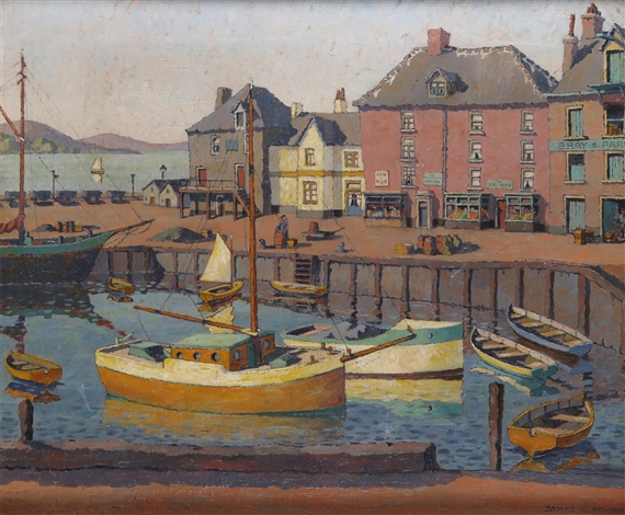 James P. Power | A Cornish harbour, possibly Padstowe | MutualArt