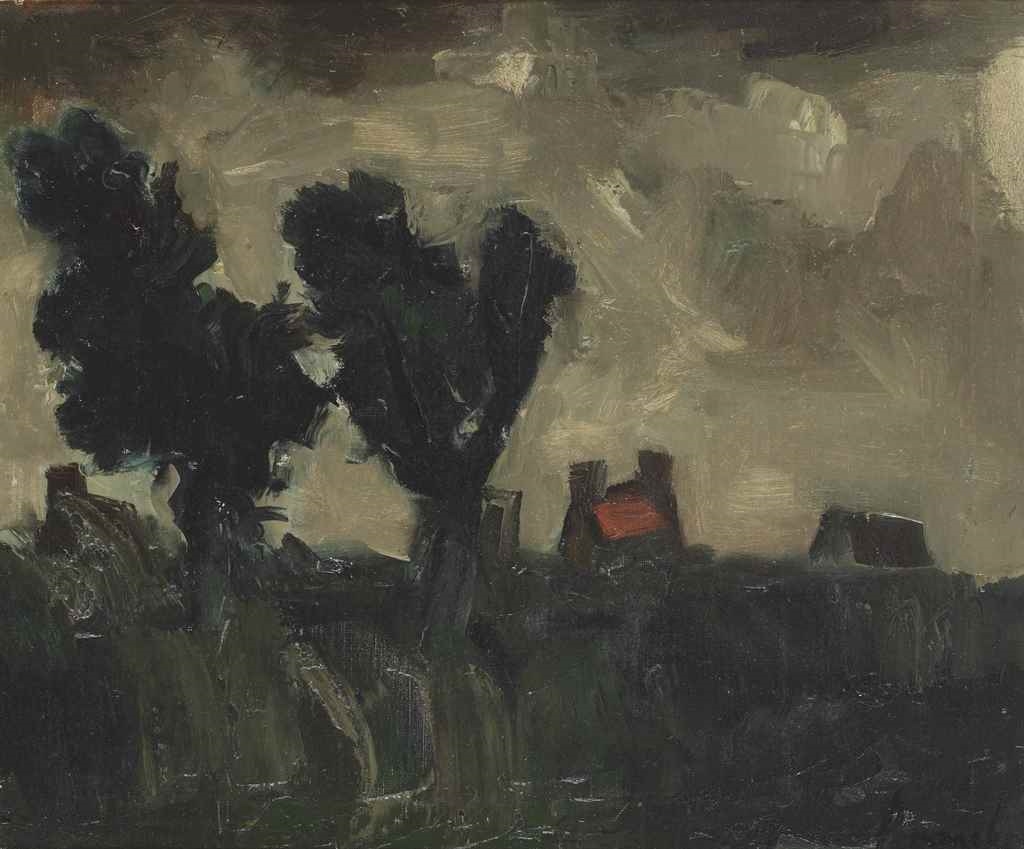 Constant Permeke | Landscape with farms (1940) | MutualArt