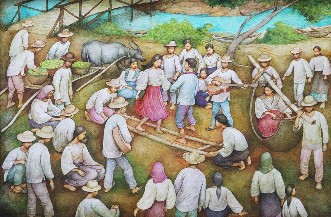 Tony Mahilum | Barrio Scene (1992) | MutualArt