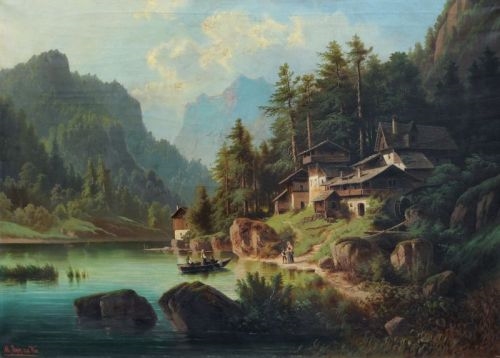 Albert Rieger | Tiroler Bergsee (1869) | MutualArt