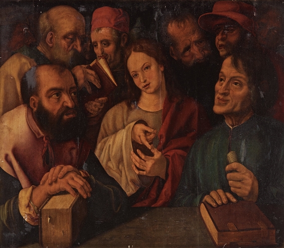 Franco-Flemish School, 16th Century | Christ Preaching in the Temple | MutualArt